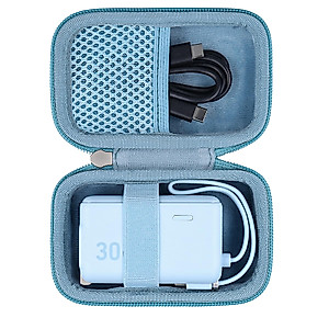 khanka Hard Travel Case for Anker 3-in-1 Fast Charging Charger with Built-in USB-C Cable/Anker 533 Power Bank/Anker Nano Power Bank,10000mAh Portable Charger (PD 30W max. Leistung),Case Only（Blue）