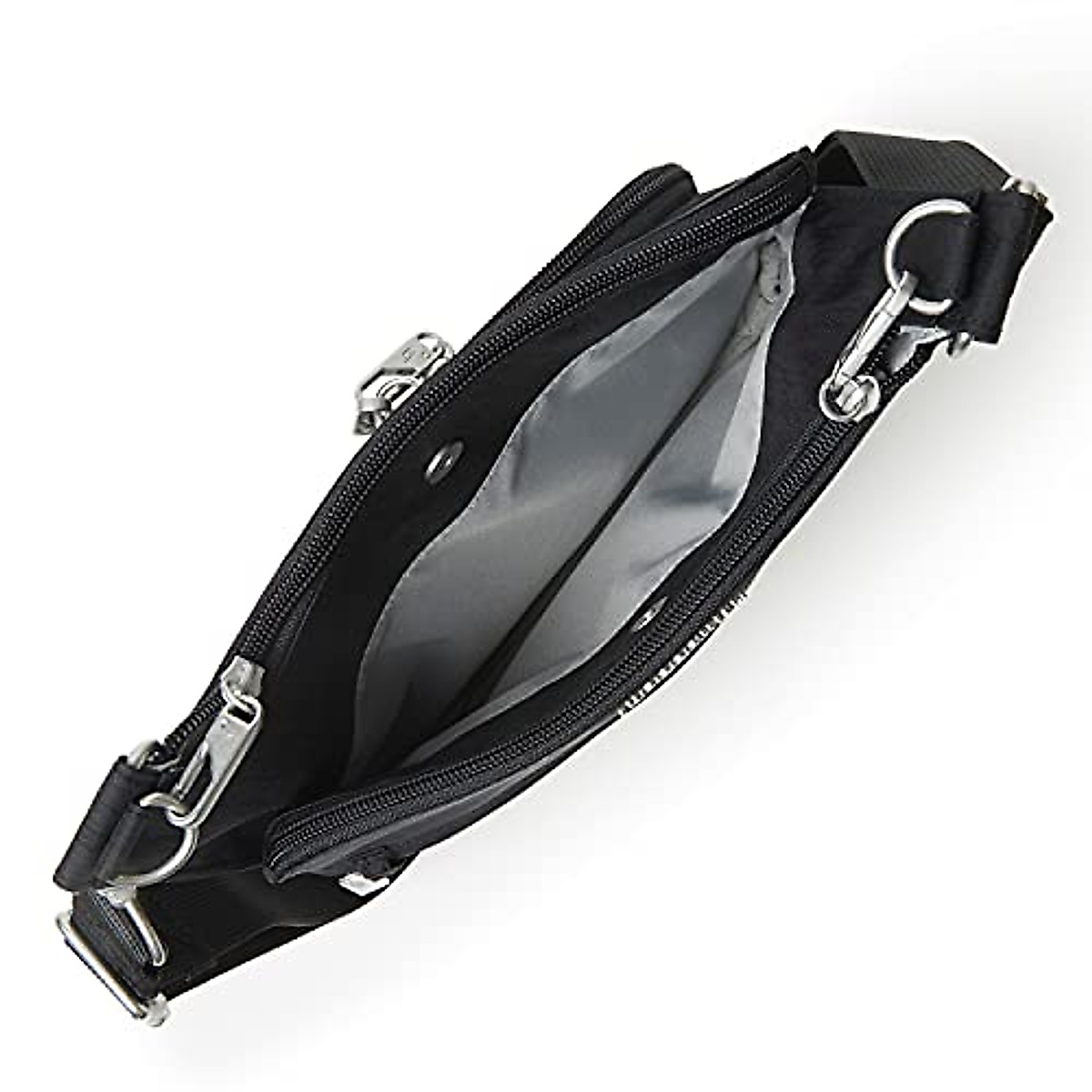 Baggallini Womens Anti-theft Charter Crossbody Bag Cross Body, Black, One Size US