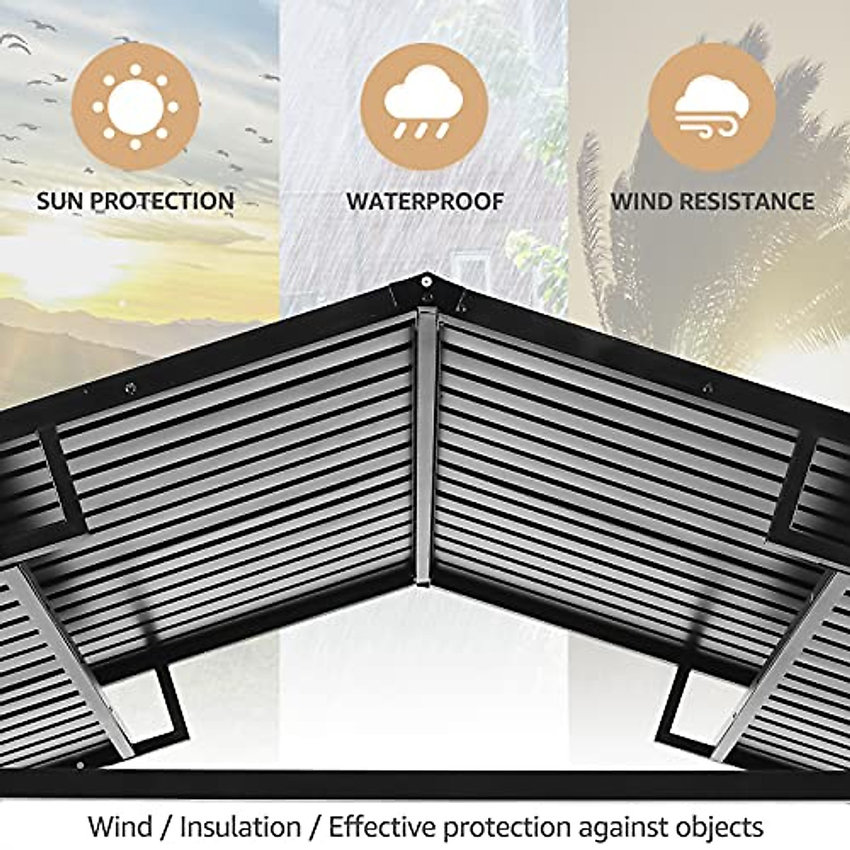 Leisurelife 10'x12' Galvanized Steel Double Roof Hardtop Gazebo with Nettings for Patio Outdoor Backyard Garden or Grill, Heavy Duty Canopy Tent, Aluminum Frame