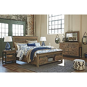 Signature Design by Ashley Sommerford Urban Industrial Butcher Block Style 9 Drawer Dresser, Brown