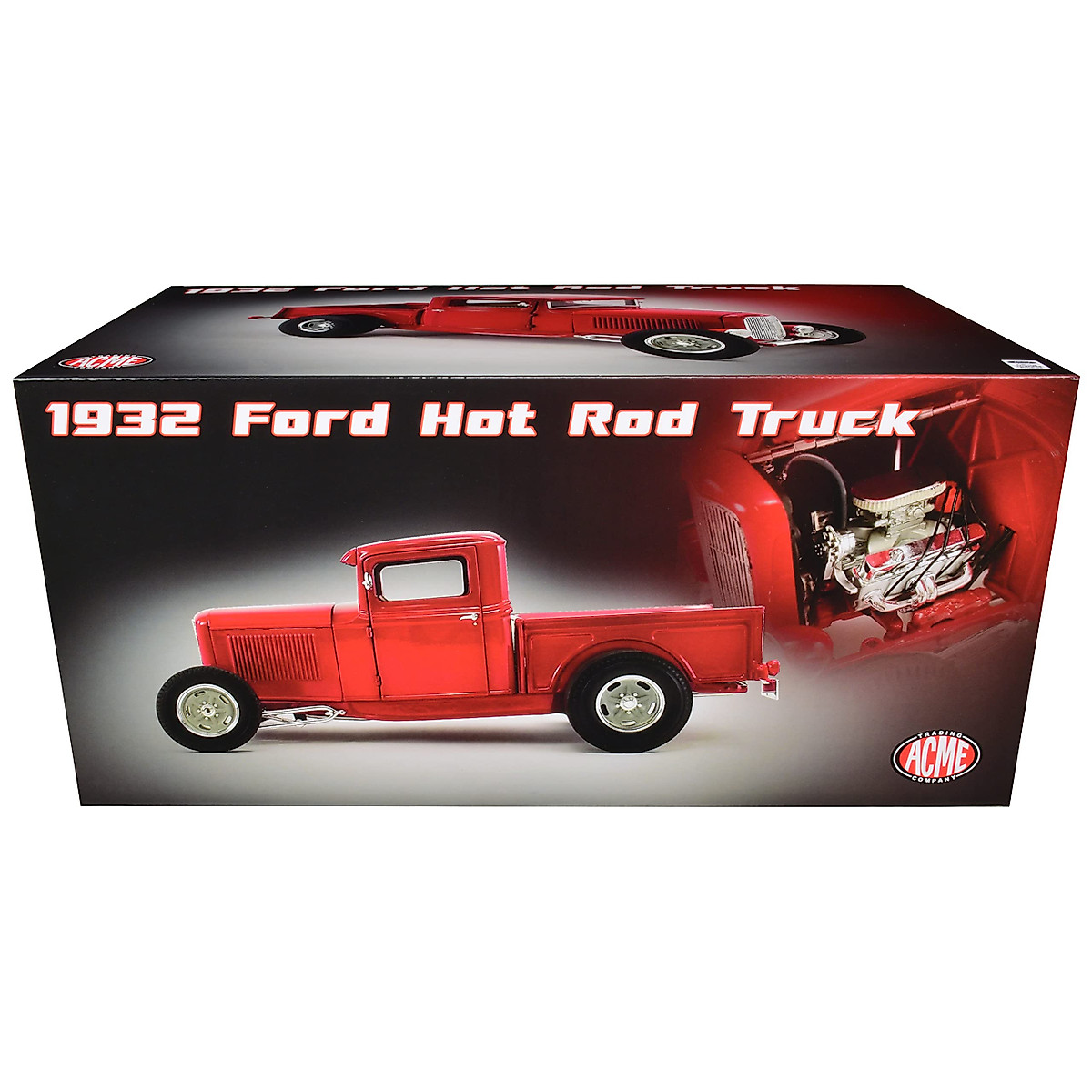 1932 Hot Rod Pickup Truck Red Limited Edition to 1722 Pieces Worldwide 1/18 Diecast Model Car by Acme A1804100