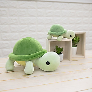 Bellzi Green Turtle Cute Stuffed Animal Plush Toy - Adorable Soft Turtle Toy Plushies and Gifts - Perfect Present for Kids, Babies, Toddlers - Torti