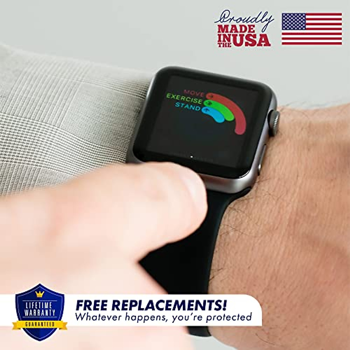 ArmorSuit [6 Pack] MilitaryShield Screen Protector Designed for Apple Watch Series 7 45mm & Series 6/SE/5/4 44mm Max Coverage Anti-Bubble HD Clear Film