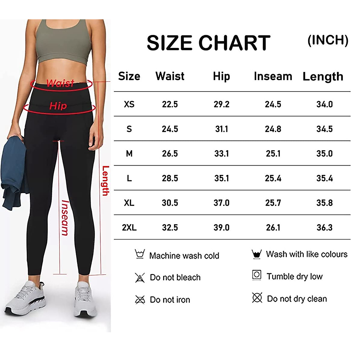 Kaleilo Women's Yoga Pants High Waist Tummy Control Butt Lifting Gym Sport Workout Leggings Black Medium