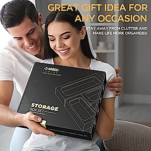 Ziplock Bag Storage Organizer for Kitchen Drawer - Magnetic Food Storage Bag Holders, Bamboo Baggie Organizer, Compatible with Gallon, Slider, Quart, Sandwich, Snack & Variety Size Bag （4-pack）