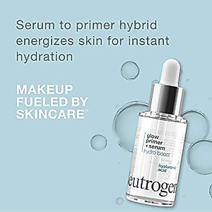 Neutrogena Hydro Boost Glow Booster Primer & Serum, Hydrating & Moisturizing Face Serum-to-Primer Hybrid, Infused with Purified Hyaluronic Acid & Designed to Instantly Hydrate, 1.0 fl. oz