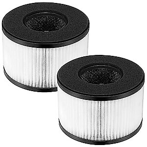 BS-03 True HEPA Replacement Filter for PARTU and Slevoo BS-03 HEPA Air Purifier Part U & Part X, 3-in-1 Filtration System, 2 Pack