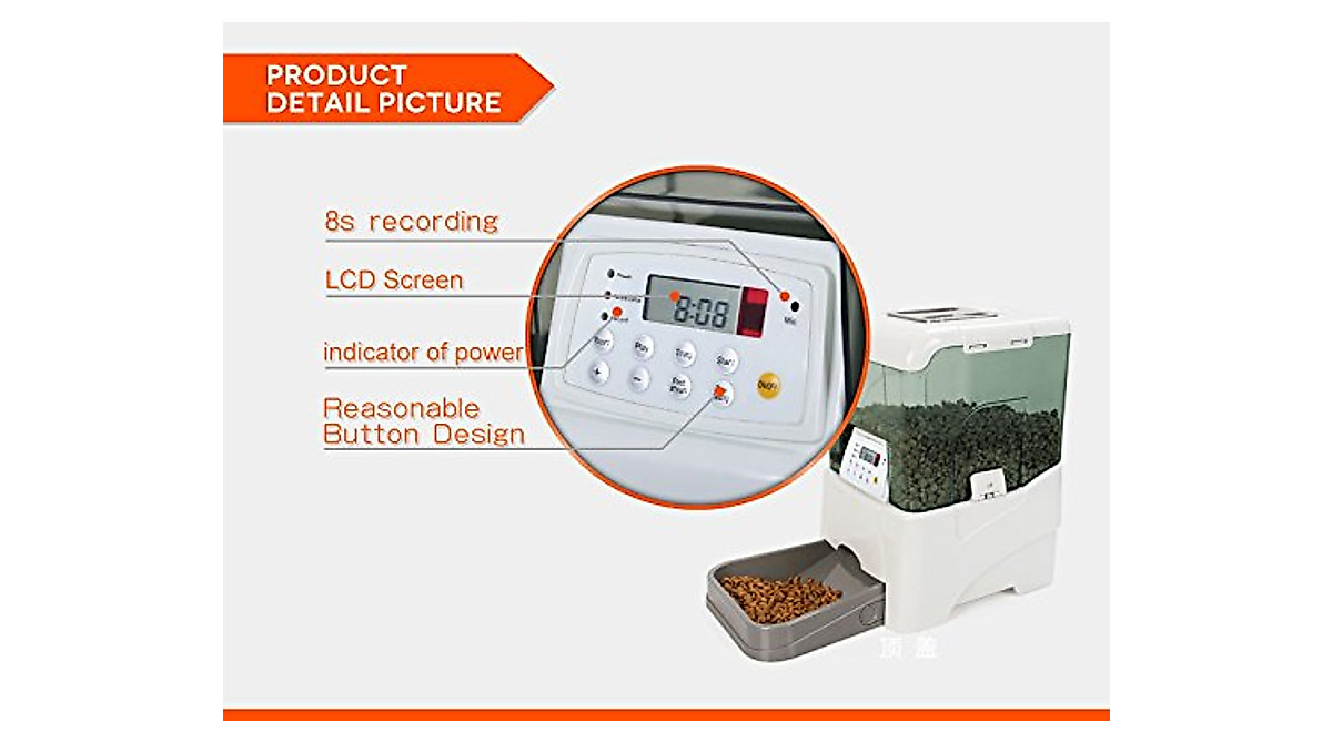 topPets Automatic Pet Feeder - Remote Control & Programmable