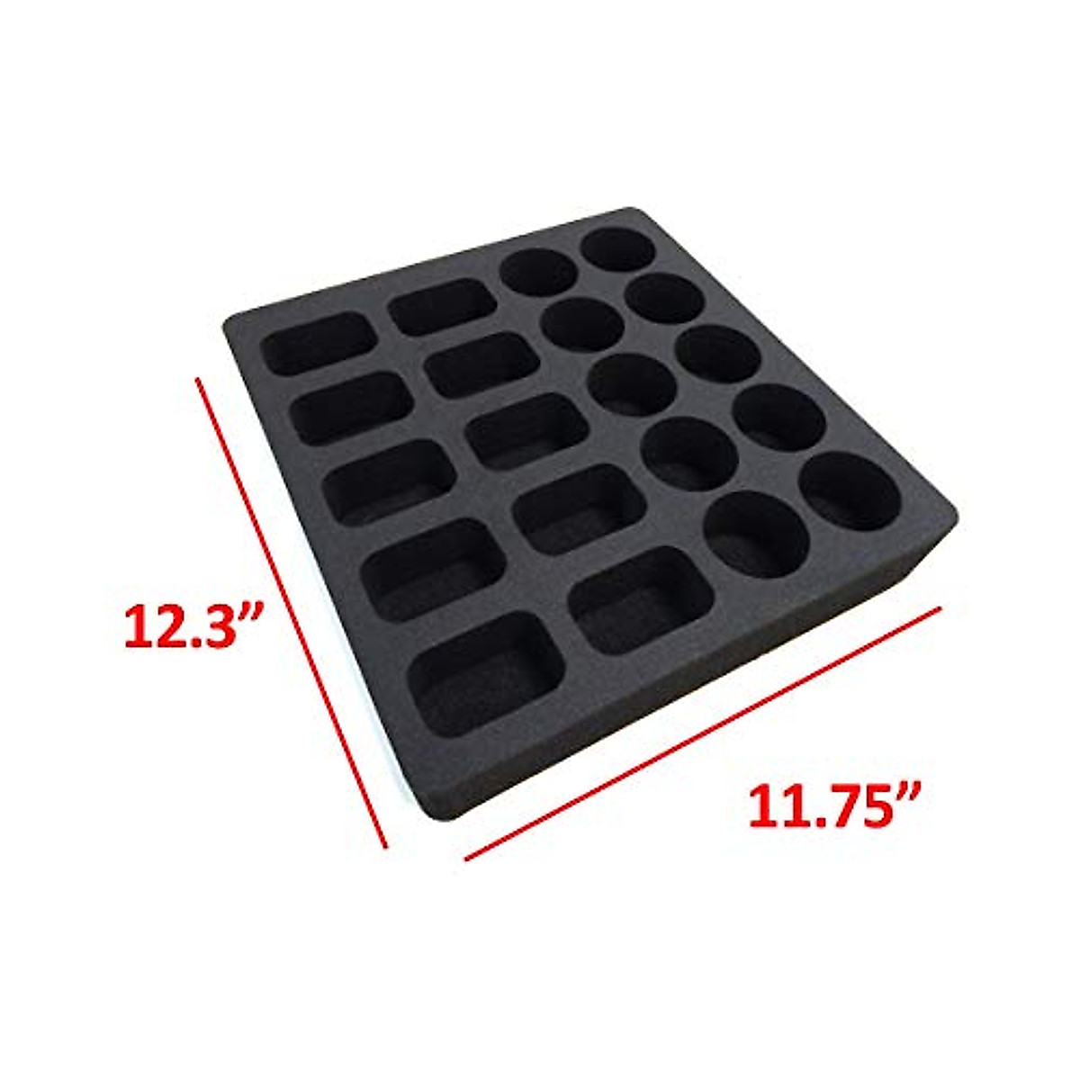 Polar Whale 2 Lotion and Body Spray Stand Organizers Tray Washable Waterproof Insert for Home Bathroom Bedroom Office 11.75 x 12.3 x 2 Inches 20 Slots Black 2pc Pair Set