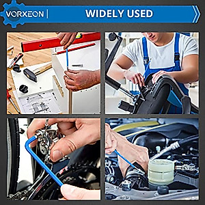 VORXEON 9PCS Allen Wrench Hex Key Set, Metric Long Ball End Allen Key Set L-key with Visible Coding for Bike Motorcycle Repair Furniture Assembly Household DIY (1.5mm-10mm)