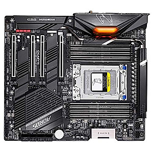 GIGABYTE TRX40 AORUS Master (sTRX AMD TRX40/Fins-Array Heatsink/16+3 Phases Infineon Digital VRM/3x PCIe 4.0x4 M.2/Intel WiFi 6/5GbE+1GbE LAN/E-ATX/AMD Motherboard)