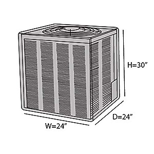 Covermates Air Conditioner Cover - Light Weight Material, Weather Resistant, Elastic Hem, AC & Equipment-Green