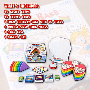 The Eggmazing Egg Decorator Cake-N-Bake Challenge | Kids' Color Matching, Cake Building Board Game for Age 4 & Up (2-6 Players)