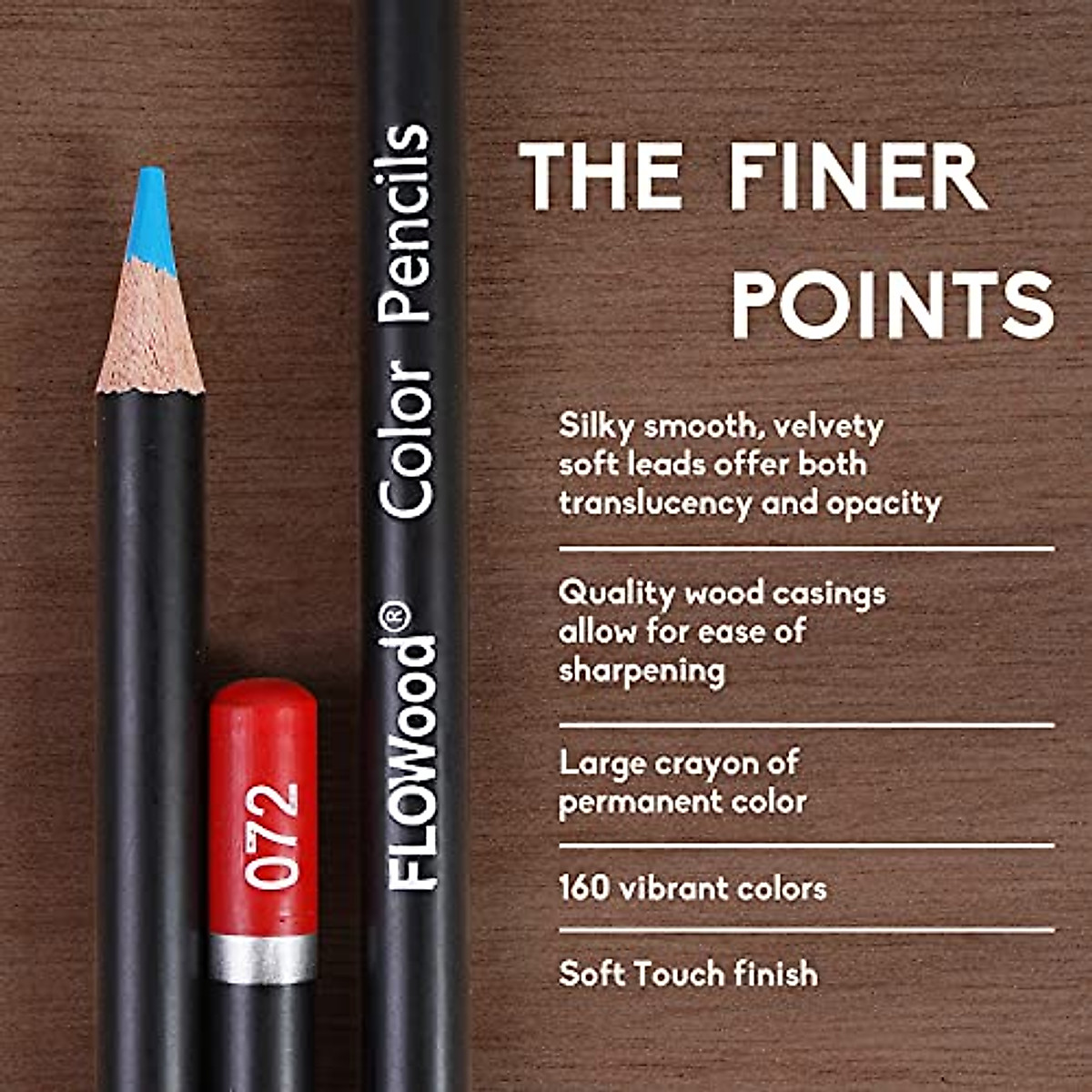 Tavolozza Premium 160 Colored Pencils, Art Supplies Professional Colouring Pencils Set of 160 Colors, Packed in Pretty Tin Box - Perfect for Adult Artists Coloring & Drawing