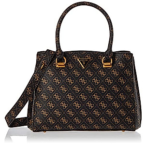 GUESS Alexie Girlfriend Satchel, Brown Logo