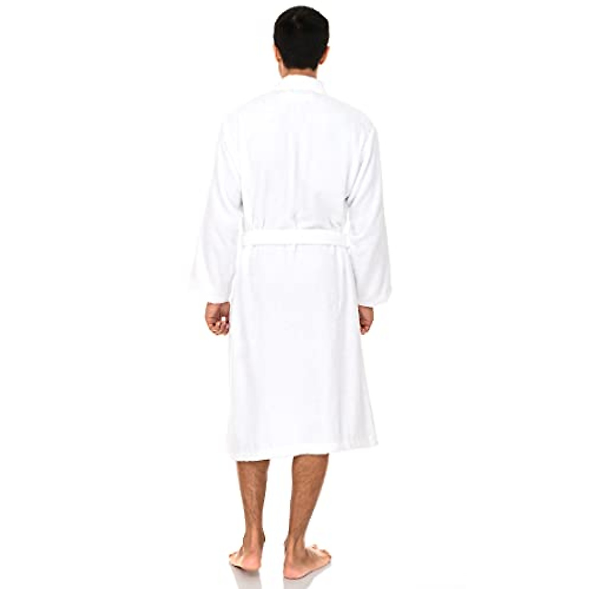 TowelSelections Mens Robe, 100% Cotton Luxury Bathrobe, Soft Terry Cloth Towel Robe for Men Large/X-Large White