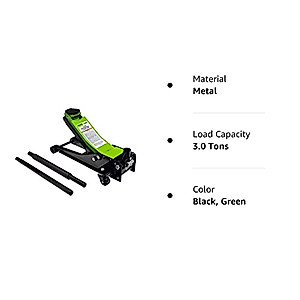 Arcan 3 Ton (6,000 lbs.) Steel Floor Jack Quick Rise Dual Piston Pump Low Profile, Car Jack, Truck Jack, Service Jack, Farm Jack (A20002_A20003)