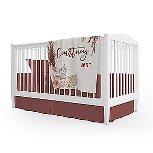 Girls Love A Monogram-Boho Floral Personalized Baby Blanket with Name-Custom Baby Blankets for Girls-Personalized Bohemian Personalized Baby Blankets for Girls with Name