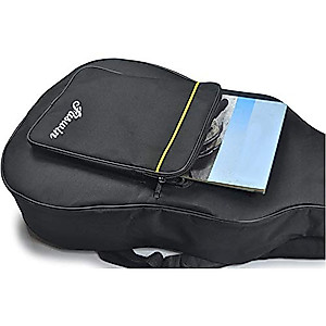 Faswin 41 Inches Guitar Bag Dual Adjustable Shoulder Strap Acoustic Guitar Gig Bag, Guitar Case Waterproof Oxford Cloth 0.3 Inch Thicken Sponge Pad, Black
