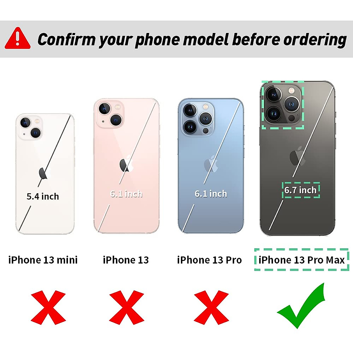 LAMEEKU Designed for iPhone 13 Pro Max Wallet Case with Card Holder, Leather Crossbody Case for Women Shockproof Case Compatible with iPhone 13 Pro Max, 6.7 Inch-Black