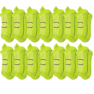 ADILAIDUN Women Athletic Socks No Show, 7/14 Pairs Running Socks Cushion Padded Ankle Socks Athletic Sports Socks Low Cut Size 5-12 (Green-14 Pairs)