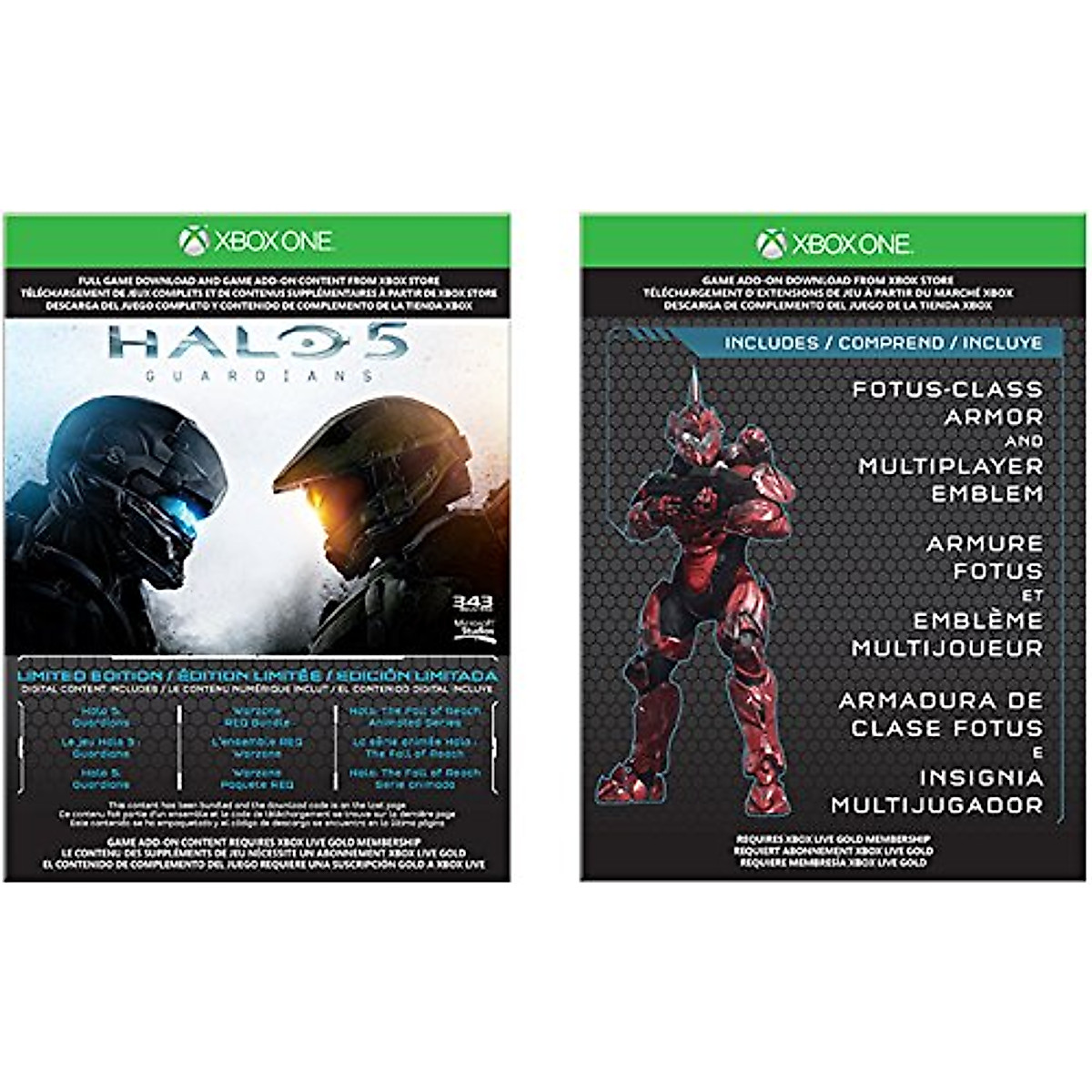 Xbox One 1TB Console - Limited Edition Halo 5: Guardians Bundle