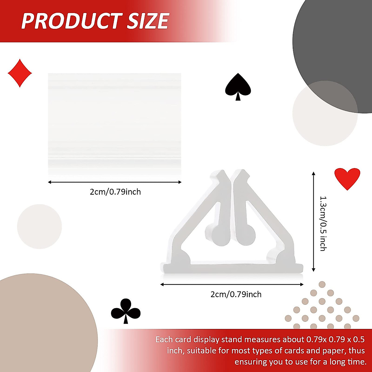 Maitys 30 Pieces Game Card Stands Plastic Card Stands DIY Board Games Stand for Game Party Favor (Transparent)