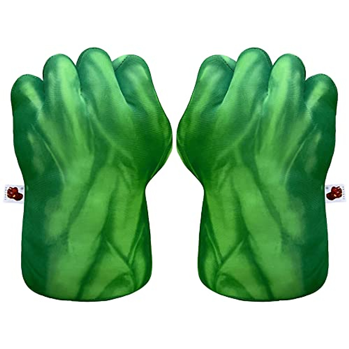 Superhero Hands Gloves Superhero Toy Fists Kids Soft Plush Superhero Costume Accessories Superhero Costumes Gloves Cosplay for Boy Girl Christmas Halloween Birthday Gift (1 Pair) Green
