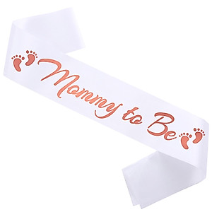 2pcs Mommy to Be and Daddy to Be Sash, Maternity Photo Prop Sash for New Mom Dad Baby Shower Party Gender Reveal Supplies Decorations, Black+White