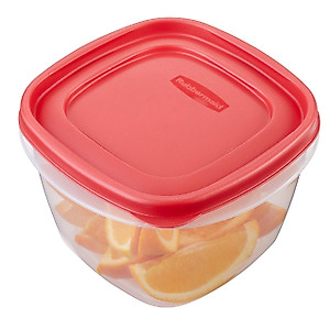 Rubbermaid Easy Find Lids Food Storage Containers, Racer Red, 42 Piece Set