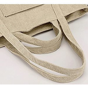 Corduroy Shoulder Bag for Women Fashion Crossbody Bag Tote Handbag Hobo Bag Satchel Purse Casual Retro Lightweight