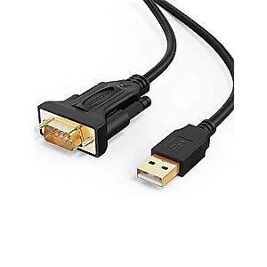 CableCreation USB to RS232 Cable (FTDI Chipset), 3 Feet RS-232 Male DB9 Serial Converter Cable for Windows 11, 10, 8.1, 8,7, Vista, XP, 2000, Linux, Mac OS X,1M / Black