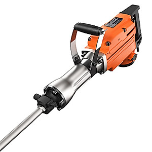 VEVOR Demolition Jack Hammer, MAX 2200W Electric Jackhammer Heavy Duty, 1350 BPM Concrete Breaker 4pcs Chisels Bit Chipping W/Case, Gloves