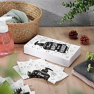 400 Pieces Bathroom Napkins Disposable Guest Towels Bathroom Guest Paper Hand Towels Please Wash Your Hands Bathroom Etiquette Guest Napkins for Powder Room Wedding Holiday Anniversary Birthday Party