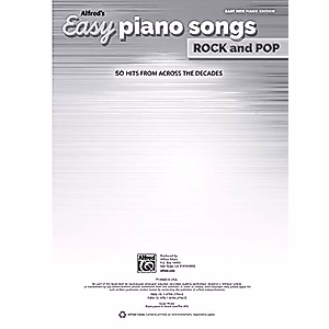 Alfred's Easy Piano Songs -- Rock & Pop: 50 Hits from Across the Decades