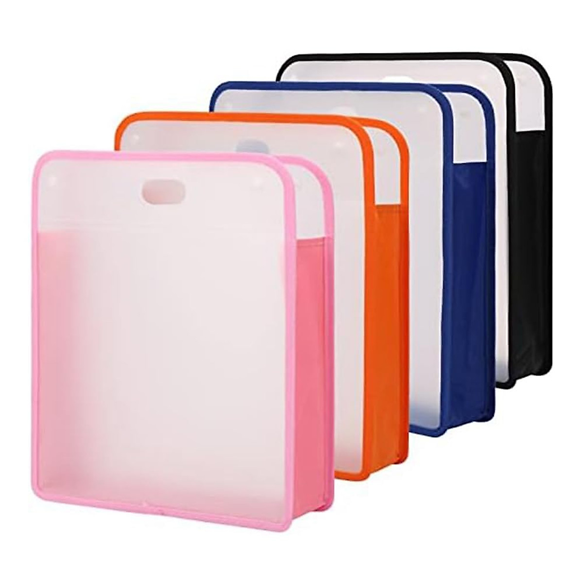 Vogely 4Pcs 15.8 X 13 X 3 Inches Scrapbook Paper Storage Organizer Box, Expandable Paper Folio12 X 12 Sheets,for Cardstock