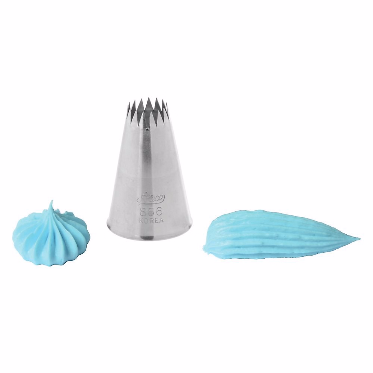 Ateco # 866 - French Star Pastry Tip 1/2'' Opening Diameter- Stainless Steel