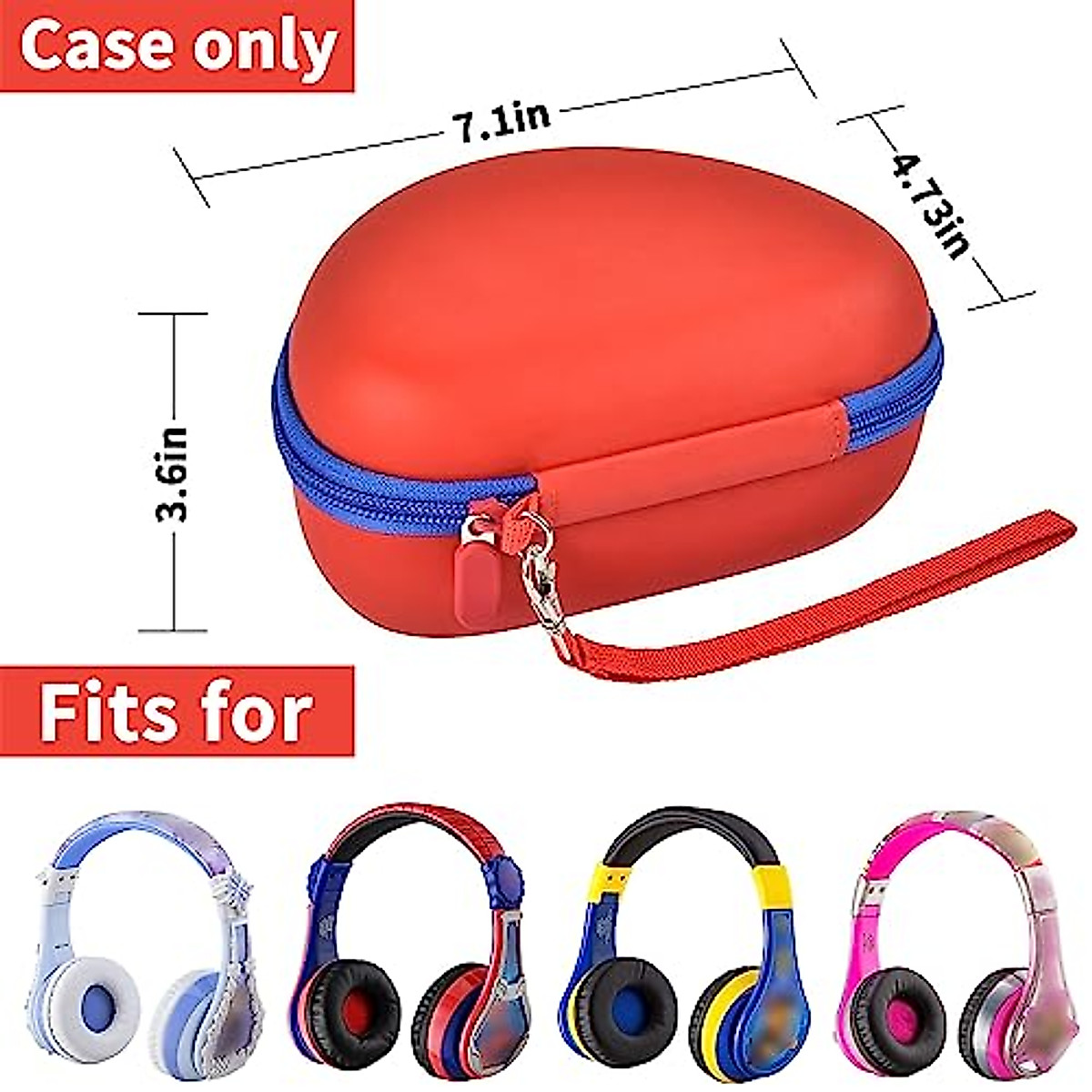 Case Compatible with eKids Wireless Bluetooth Portable Headphones, Kids and Toddler Headband Storage Holder Bag Pouch Also Fits for Audio Cable (Box Only)