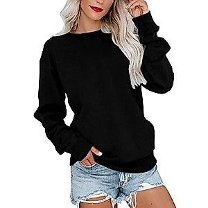 Miekld Oversized Sweatshirt for Women Women Neck Sweatshirt Long halloween shirts for women my open orders oversized t shirts western tops for women womens crewneck tshirt under 2 dollars