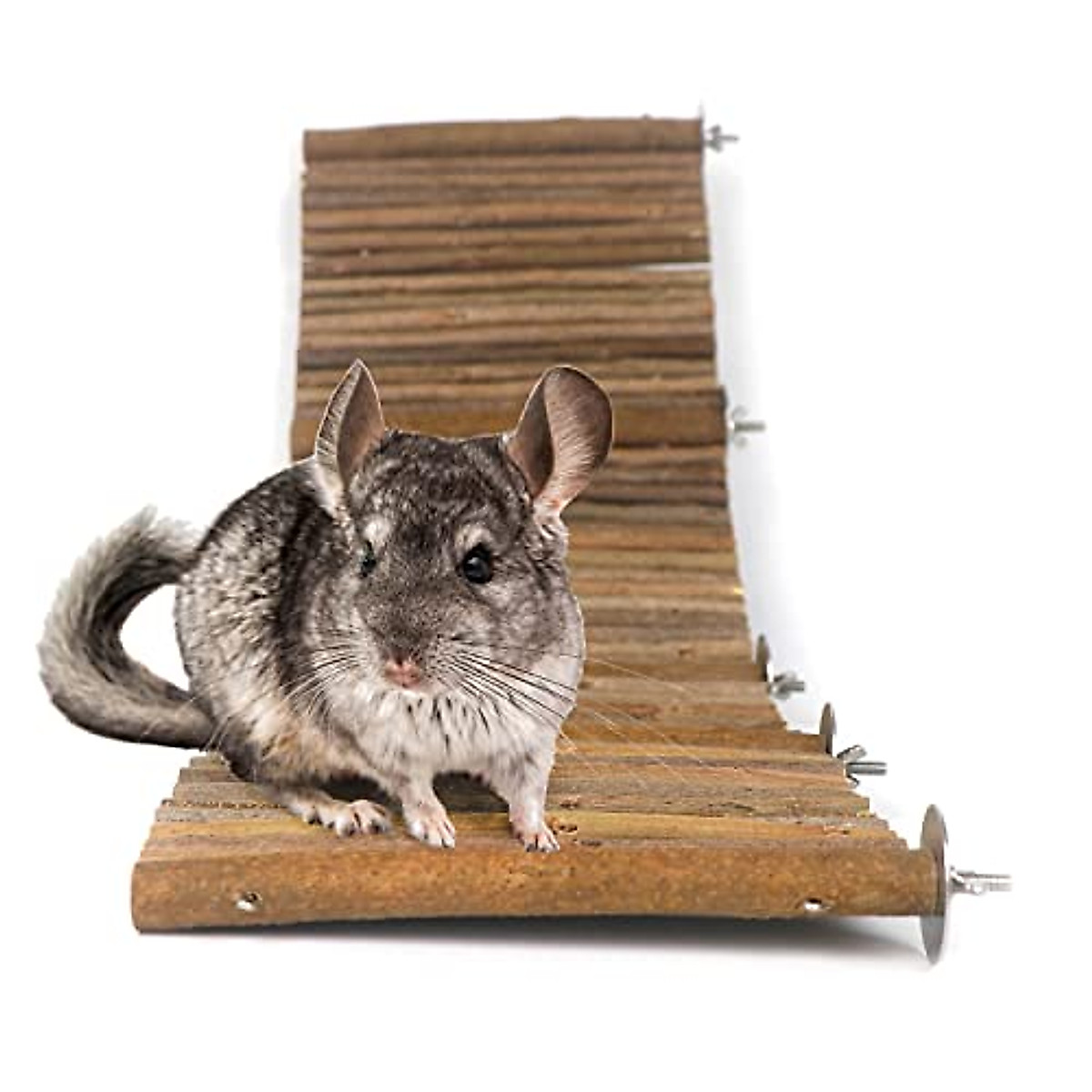 Chinchilla Cage Natural Wood Flexible Platform Toy, Chinchilla Running Wheel Fence, Small Animal Climbing Toys for Chinchilla Guinea Pig Rabbit Hamsters Gerbils Rat and Other Small Animals