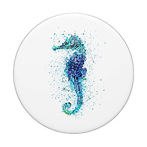 Blue Seahorse Painting PopSockets PopGrip: Swappable Grip for Phones & Tablets