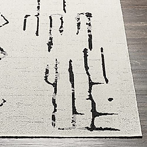 Hauteloom Maguyam Living Room, Bedroom Machine Washable Area Rug - Black, Gray - 9'3" x 12'