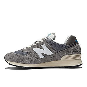 New Balance Men's 574-V2 Lace-up Sneaker, Grey/White, 12