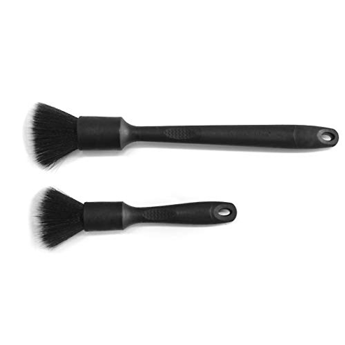 Maxshine Ever So Soft (ESS) Detailing Brush Set (Long, Short) – Excellent Elastic Memory, Bend Recovery, Quality Rubber Handle, Gently Removing Dirt & Dust, No Scratches