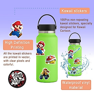 100Pcs Cartoon Stickers Pack, Cool Video Game Stickers Waterproof Vinyl Stickers for Water Bottle Laptop Luggage Skateboard Bike Decals for Kids Teens
