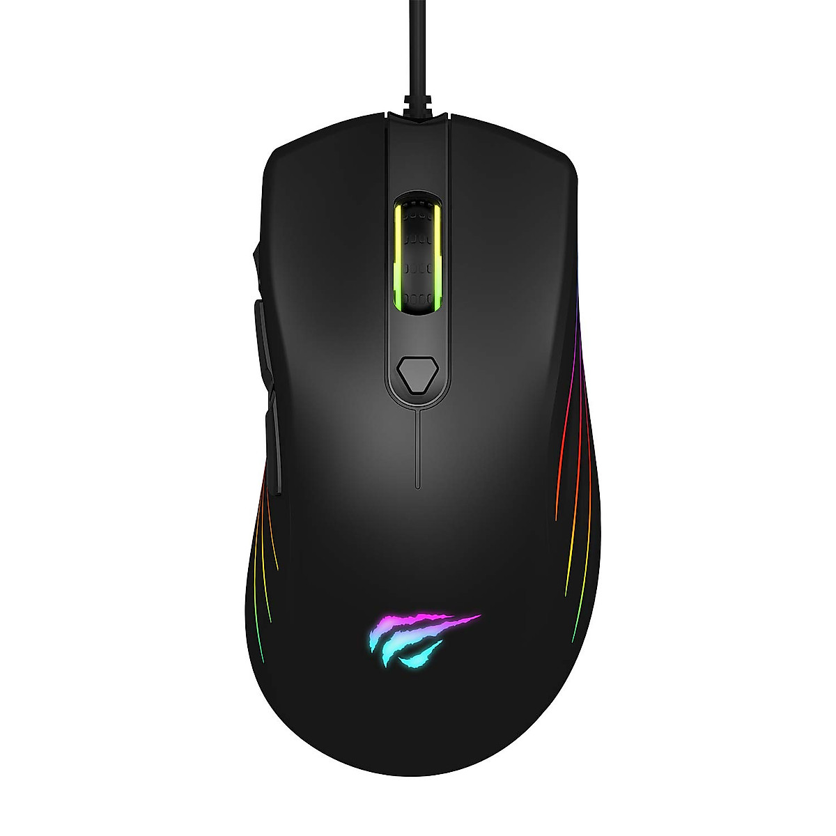 Havit Gaming Mouse Wired 7200DPI RGB Backlit Comfortable Computer Ergonomic USB Programmable Mice 1000Hz Polling Rate for Laptop Desktop PC Gamer