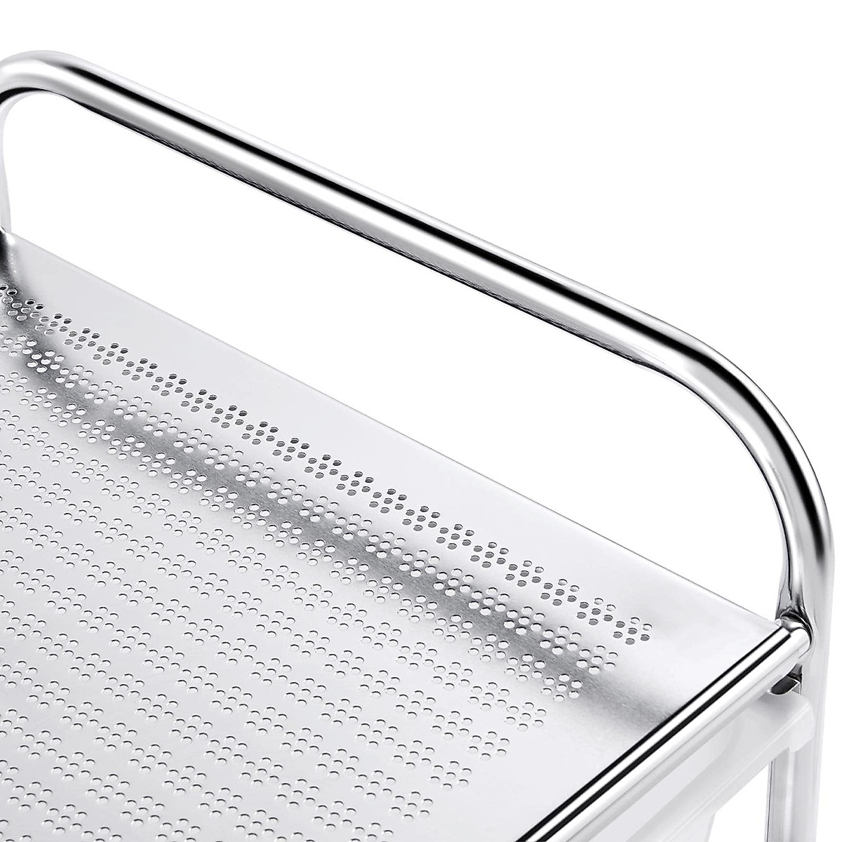 Yaheetech 4 Drawers Rolling Storage Cart and Organizer Metal Frame Plastic Storage Bins with Drawers Plastic Trolley Organizer on Wheels Plastic Craft Storage Container Rolling Bin Set 2, White