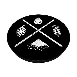 Water, Barley, Hops, & Yeast Homebrew Beer Brewing PopSockets PopGrip: Swappable Grip for Phones & Tablets