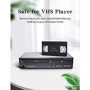 Arsvita VHS/VCR Head Cleaner, Video Head Cleaning Kit for VHS/VCR Players, Dry