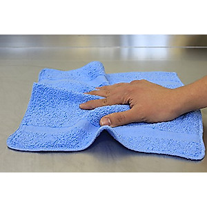 Super Soft Small Cotton Towels - 15 Pack Wash Cloths - Burgundy, Blue and Pink